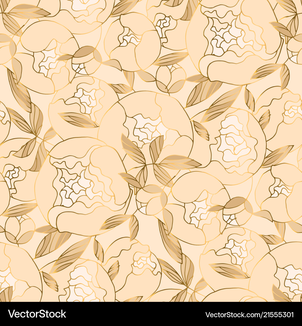 Ivory and beige luxury floral seamless pattern Vector Image