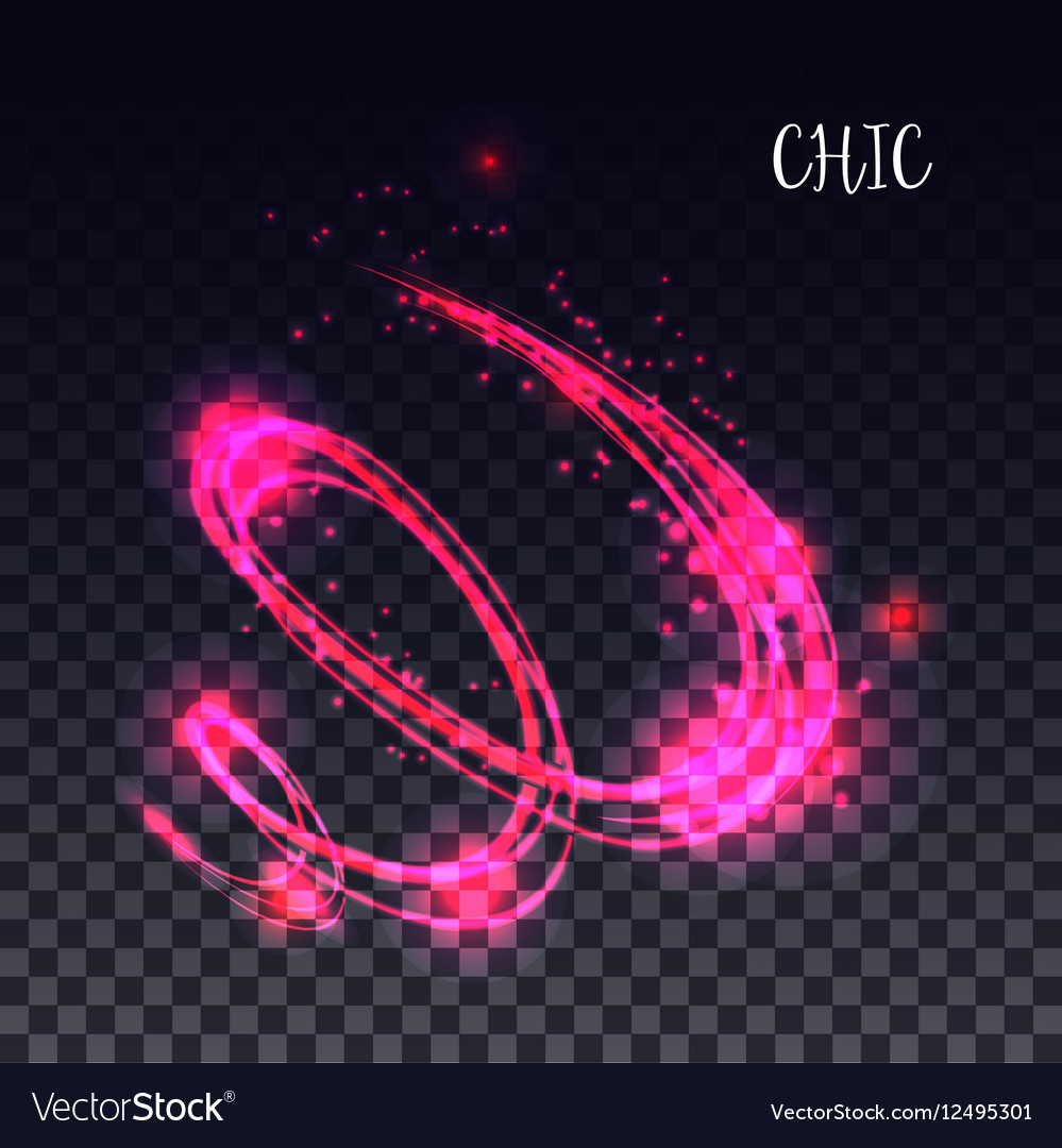 Magic glowing light swirl trail effect on Vector Image