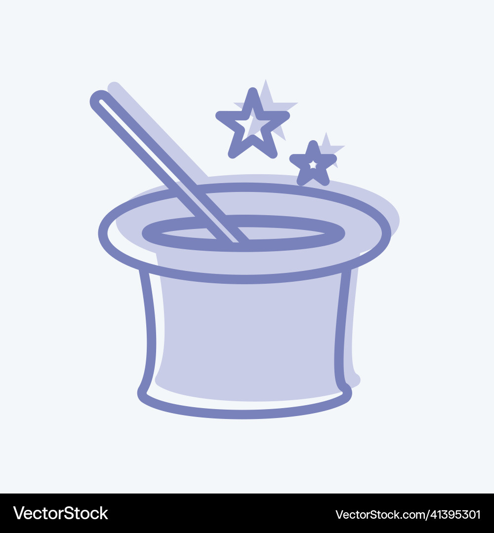 Magic icon in trendy blue eyes style isolated Vector Image