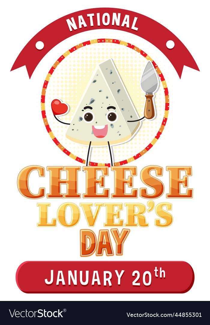 National cheese lovers day banner design Vector Image