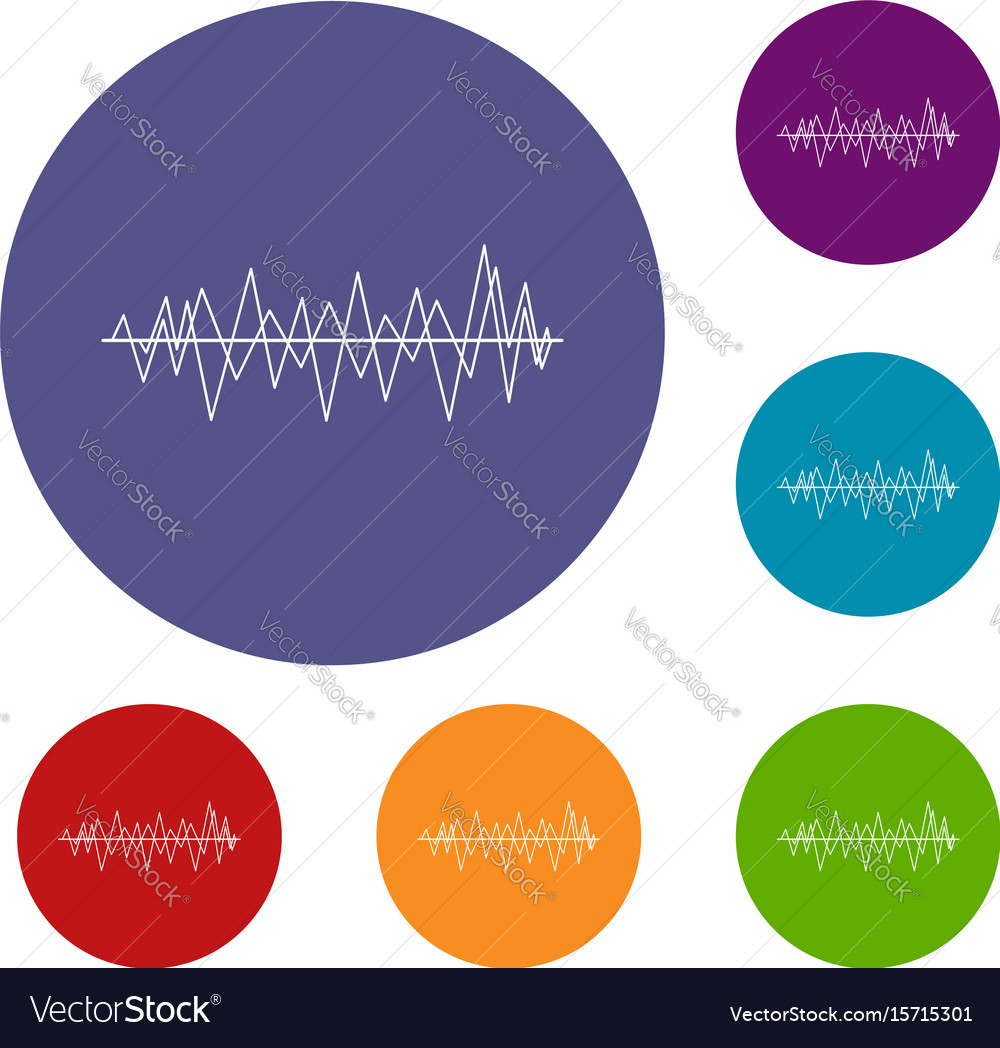 Sound wave icons set Royalty Free Vector Image Sound wave icons set Royalty Free Vector Image