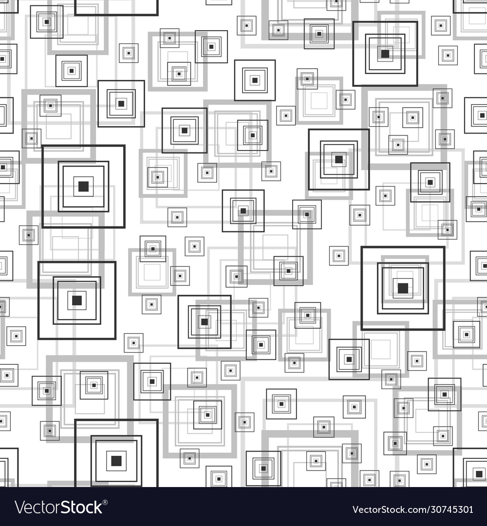 Square rectangle seamless pattern sketch Vector Image