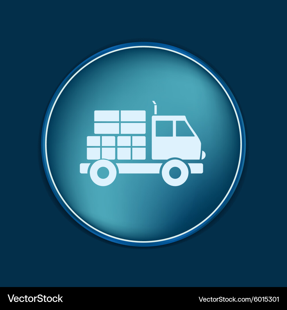 Truck logistic icon symbol laden Royalty Free Vector Image
