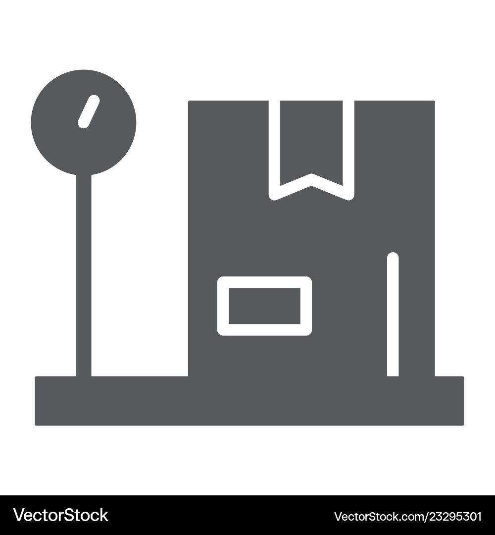 Weight scale glyph icon freight and shipping Vector Image