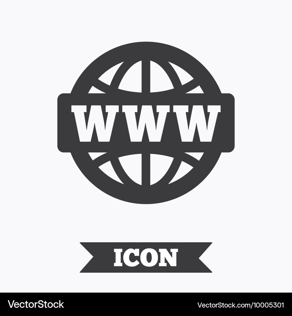 Www sign icon world wide web symbol Royalty Free Vector
