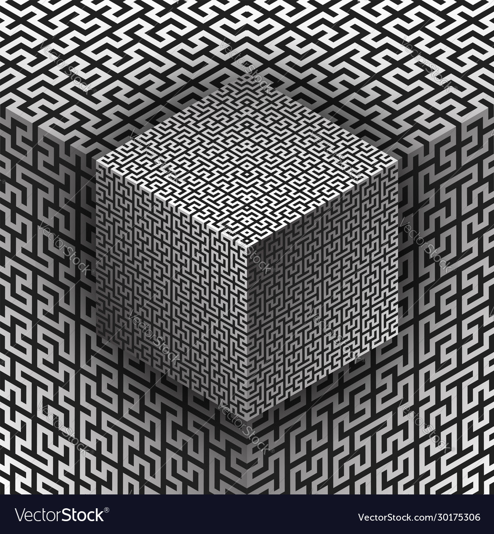 Abstract Pattern Cube Backdrop Royalty Free Vector Image