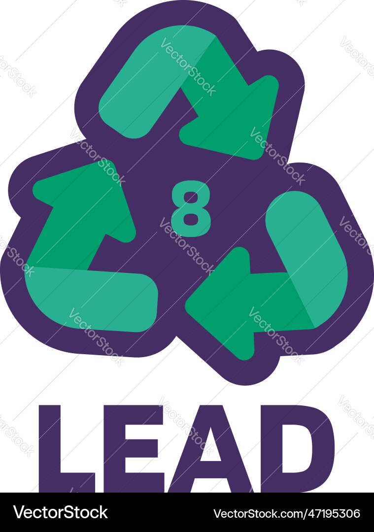 Accumulator marking information lead sign Vector Image