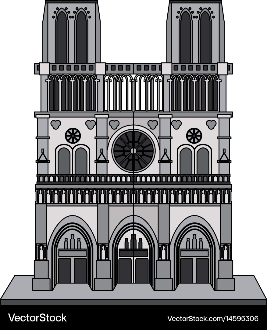 Color image cartoon building architecture antique Vector Image