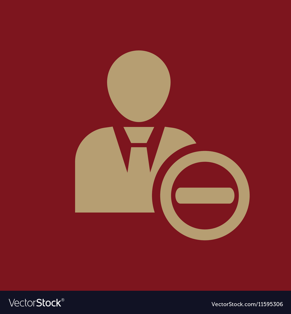Delete user icon a user friend Royalty Free Vector Image Delete user icon a user friend Royalty Free Vector Image