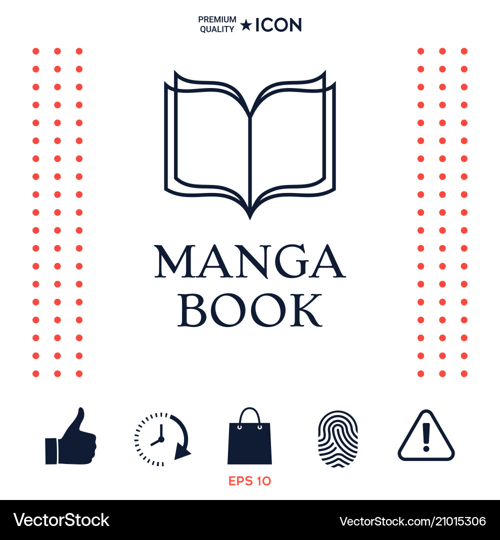 Elegant logo with book symbol pages Royalty Free Vector