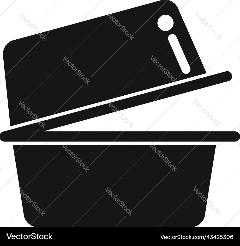 Food box icon simple eco recycle Royalty Free Vector Image