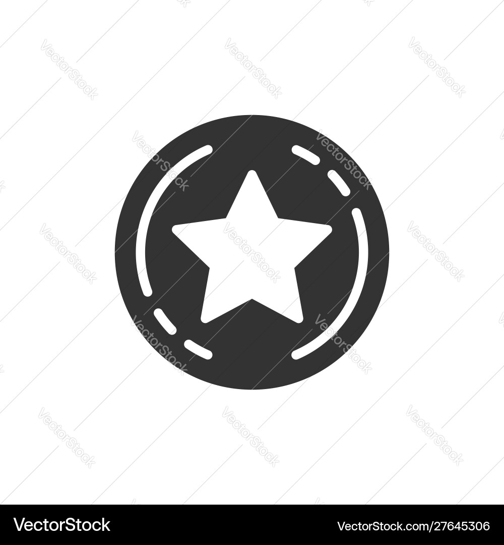 Loyalty icon in flat style reward on white Vector Image