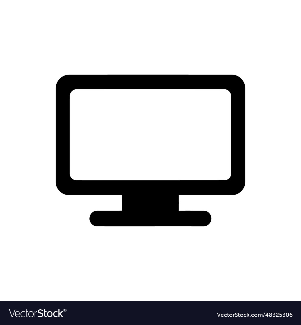 Monitor screen icon Royalty Free Vector Image - VectorStock