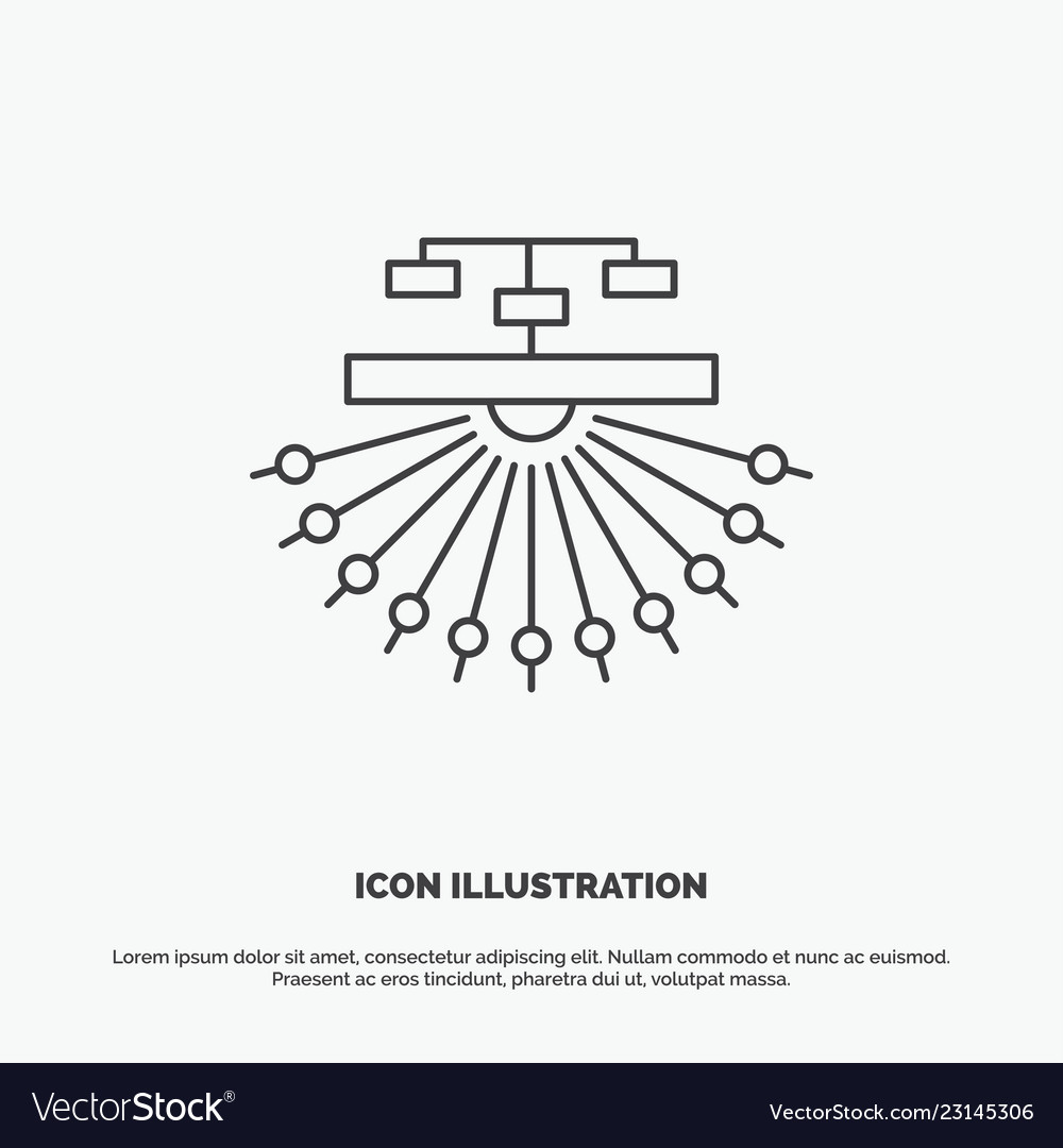 Optimization site structure web icon line Vector Image