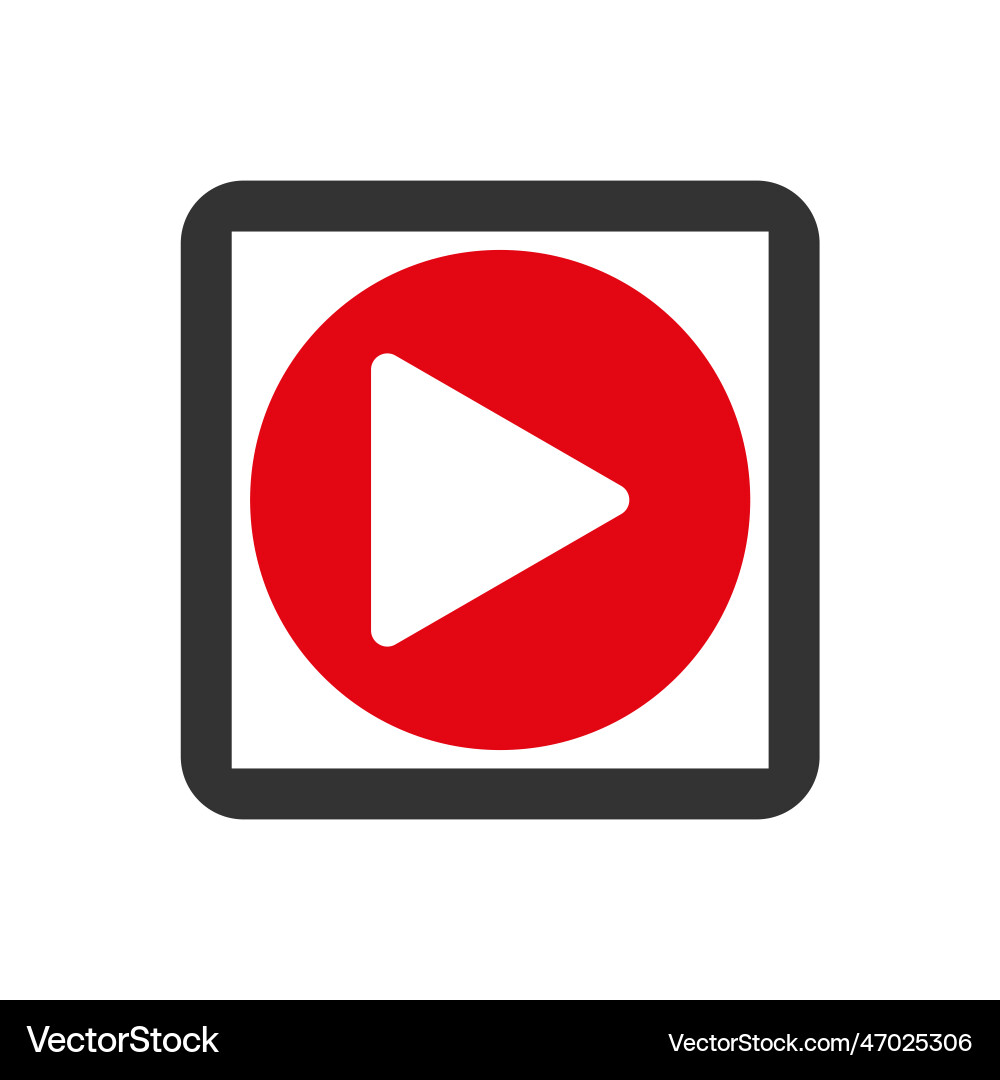Play video icon abstract media logo Royalty Free Vector