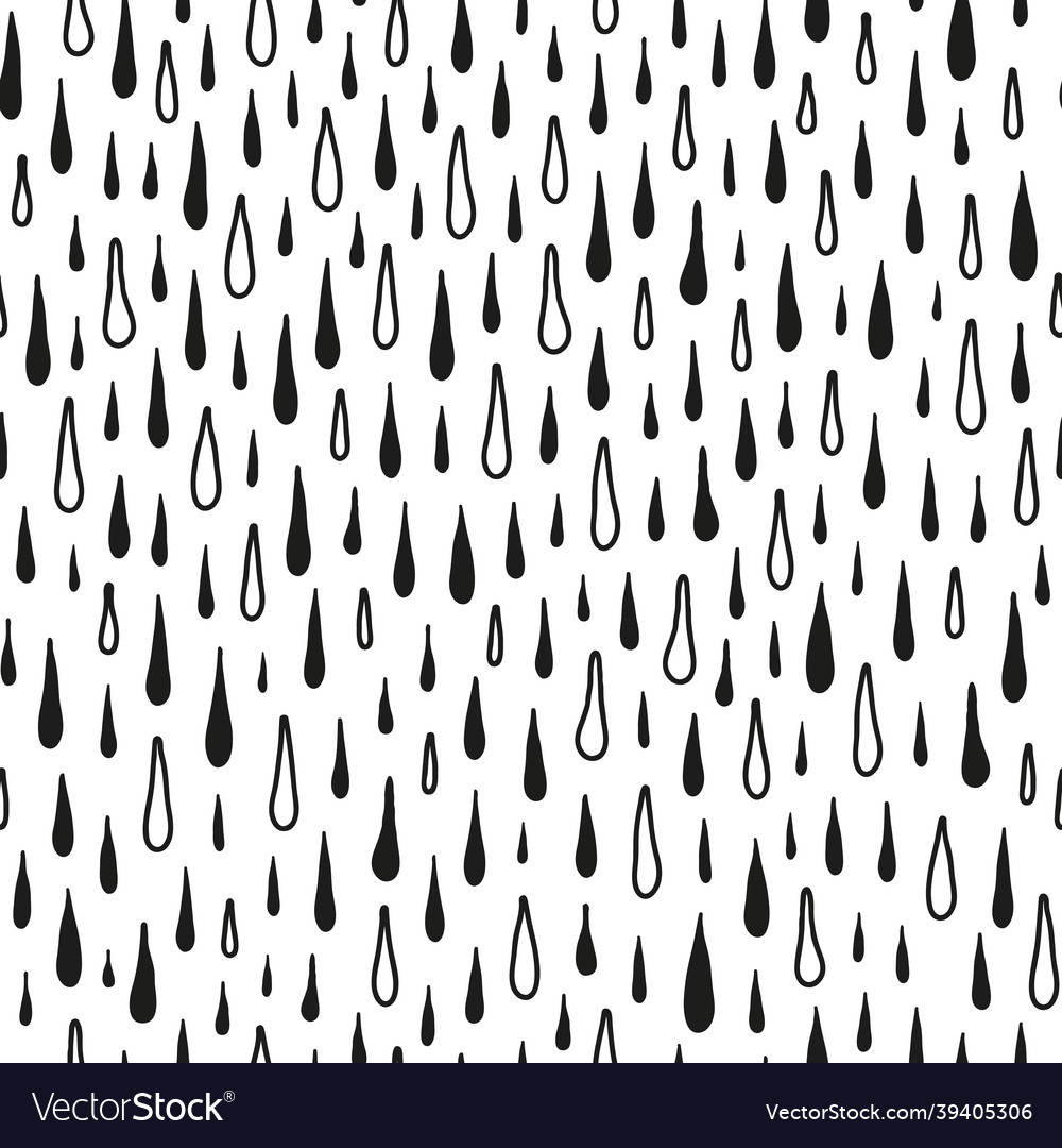 Seamless pattern with rain drops Royalty Free Vector Image