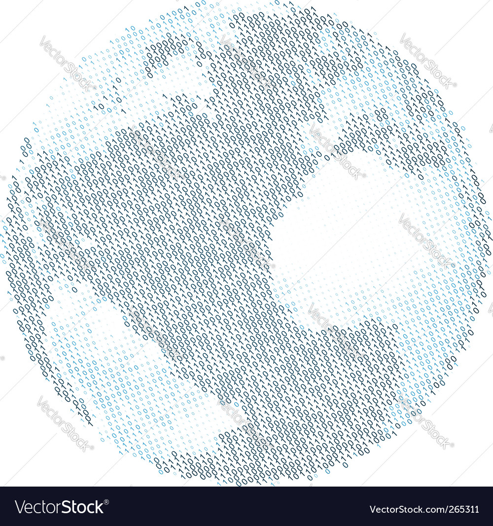 Binary world Royalty Free Vector Image - VectorStock