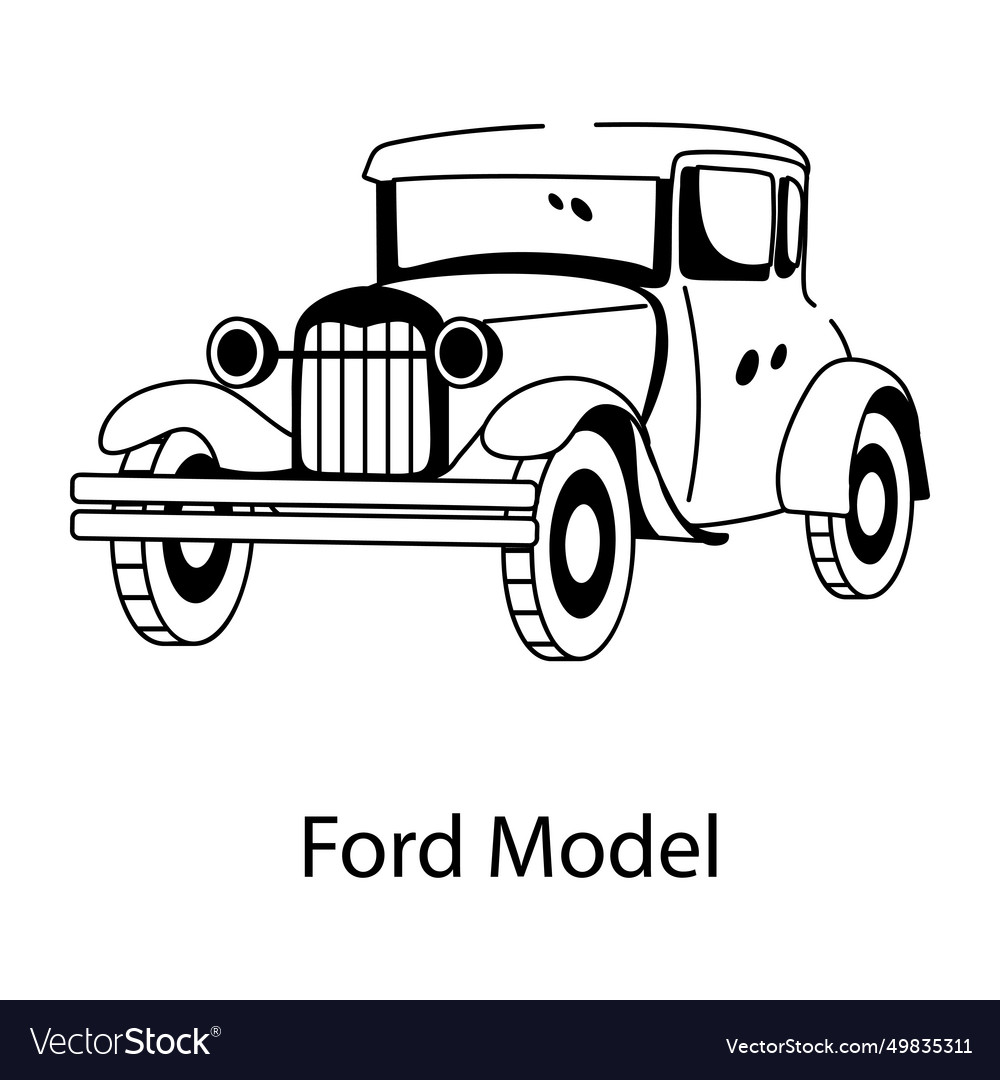 Ford model Royalty Free Vector Image - VectorStock