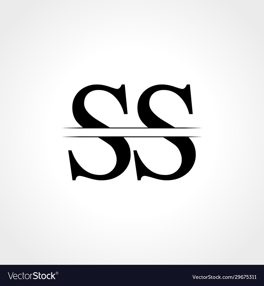 Initial letter ss logo design template Royalty Free Vector
