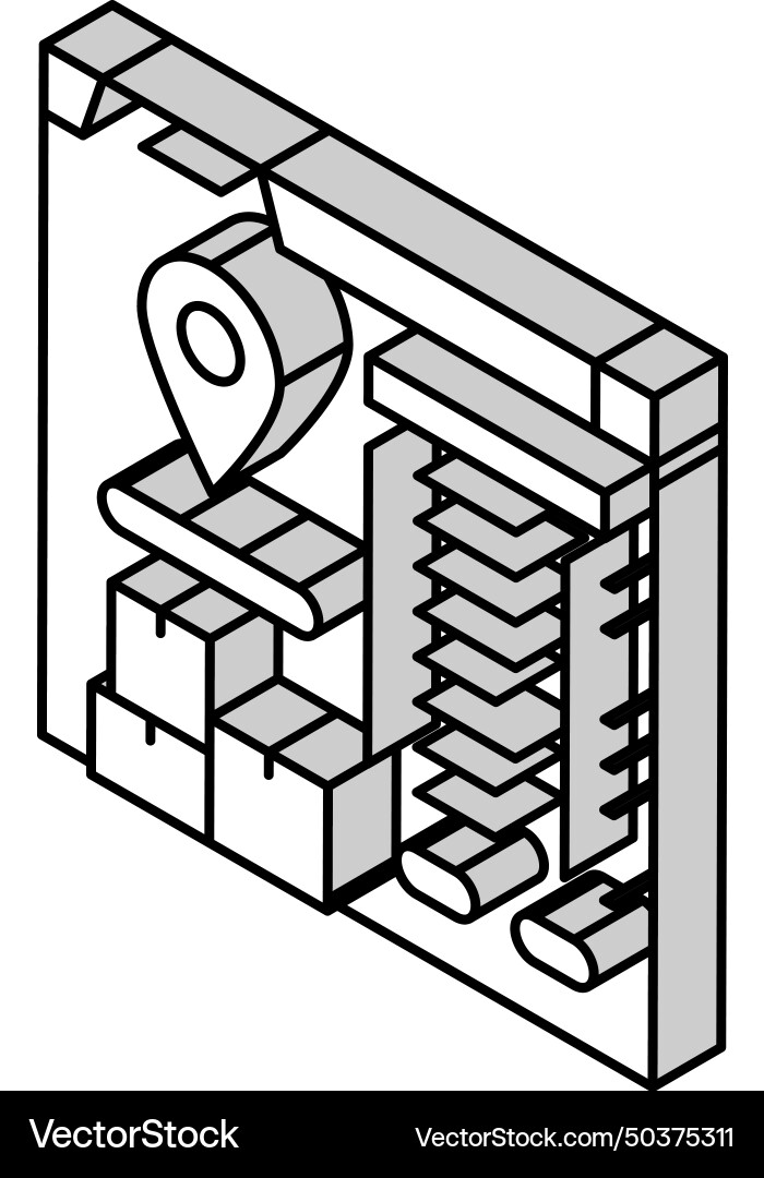 Inventory movement pending report isometric icon Vector Image