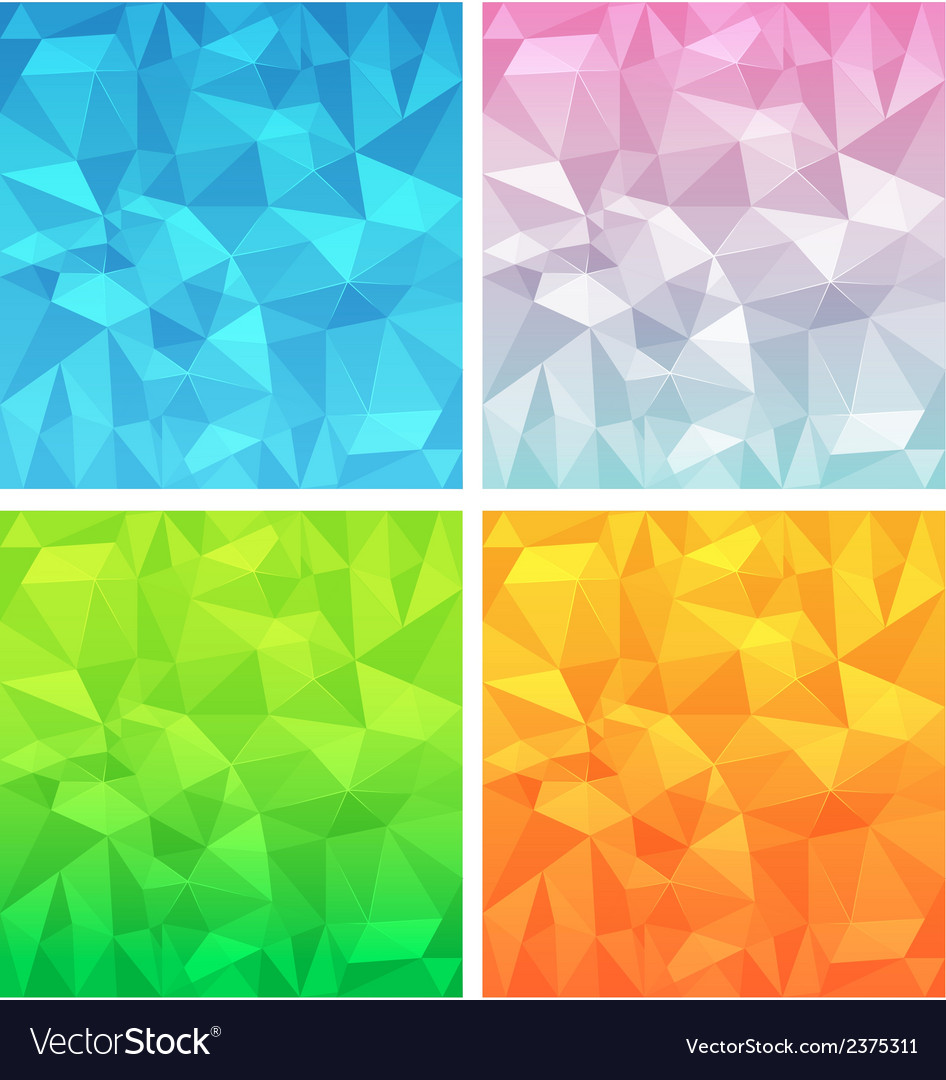 Polygonal background set Royalty Free Vector Image