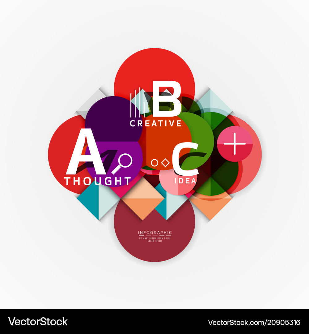 Abstract geometric option infographic banners a b Vector Image