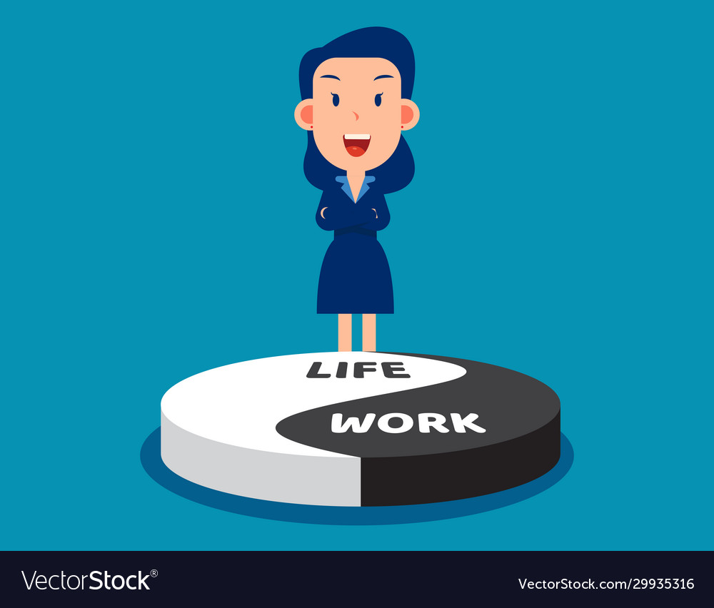 Advice about work-life balance equilibrium Vector Image Advice about work-life balance equilibrium Vector Image