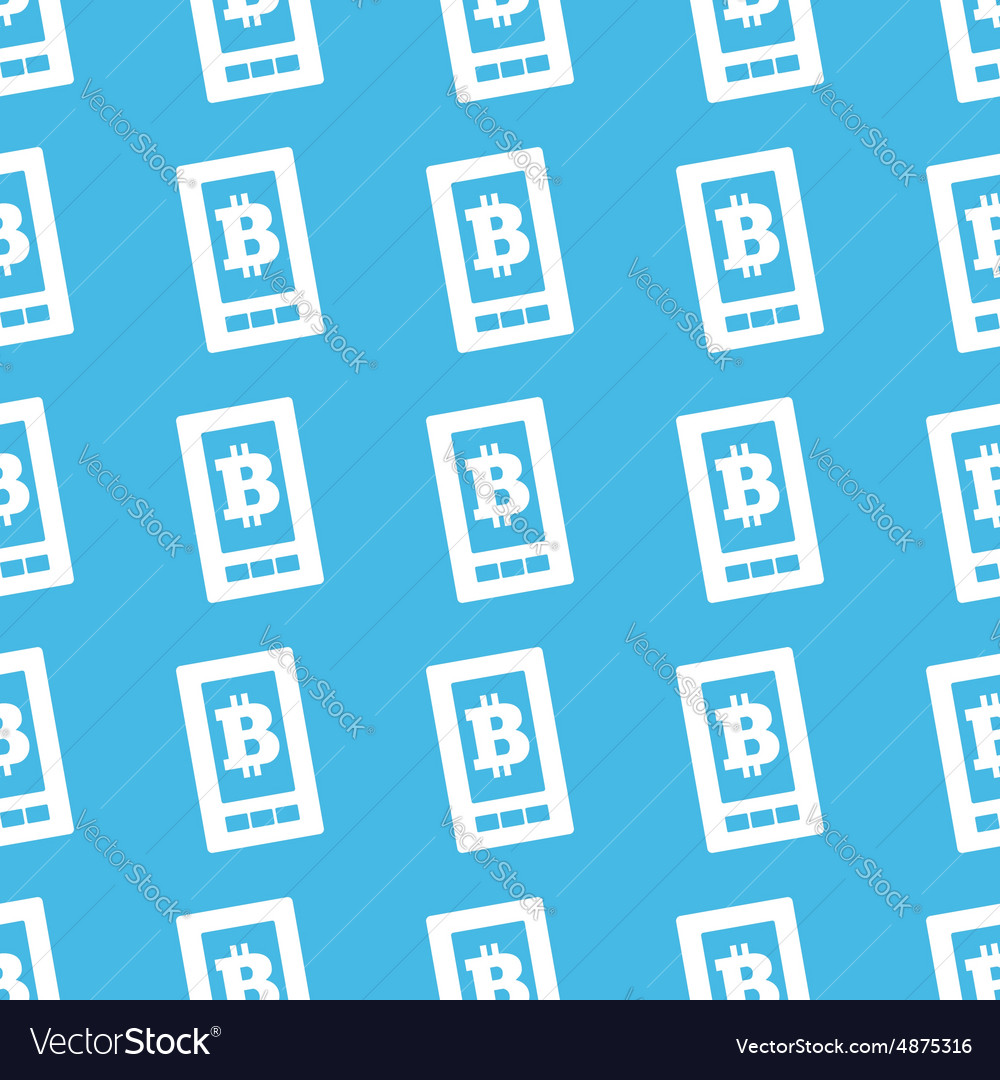 Bitcoin on screen straight pattern Royalty Free Vector Image