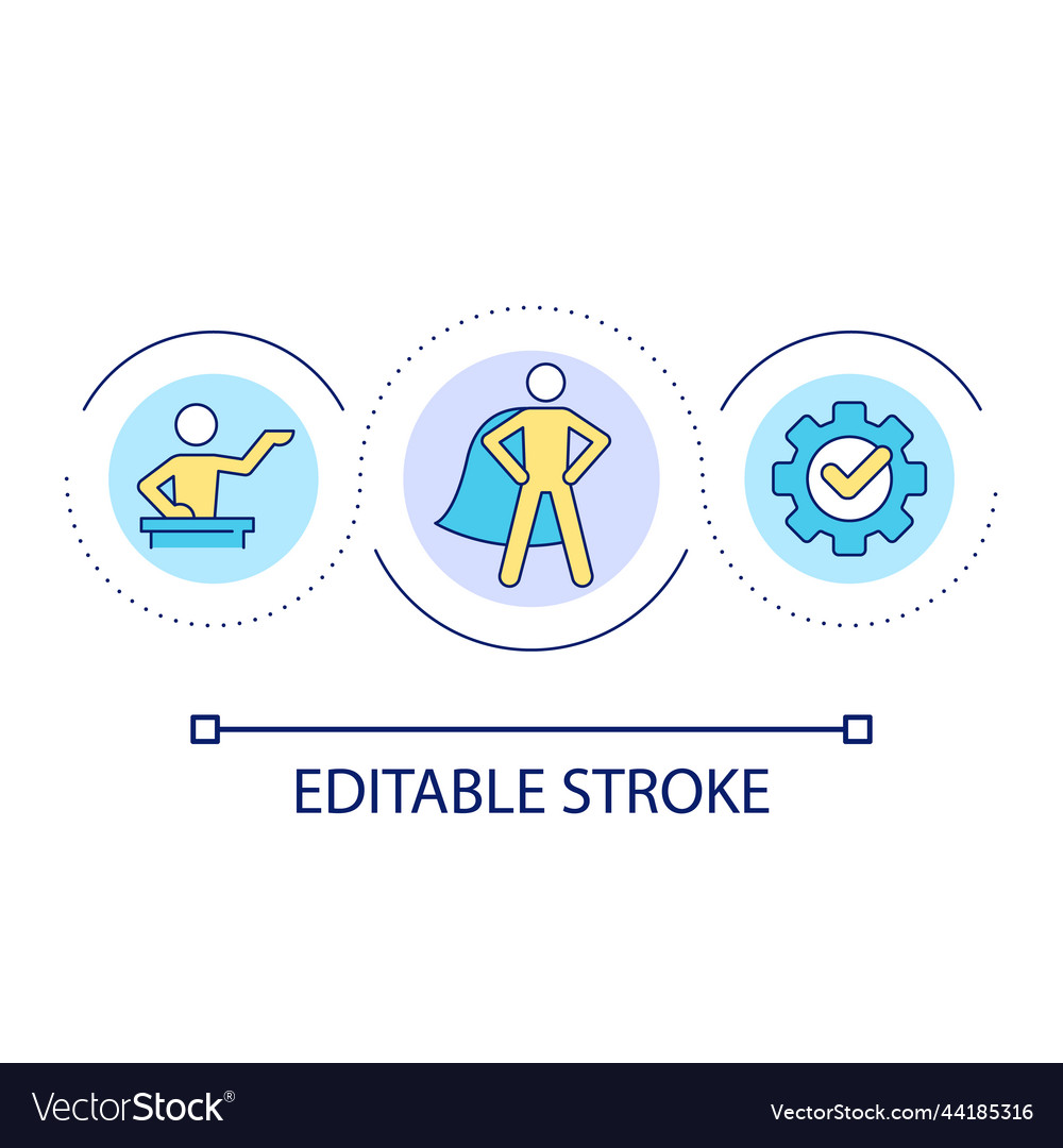 Increase self-esteem loop concept icon Royalty Free Vector