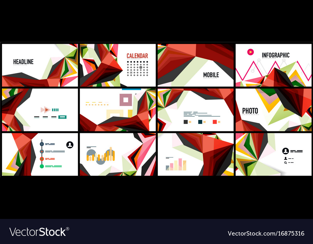 Modern triangle presentation template Royalty Free Vector