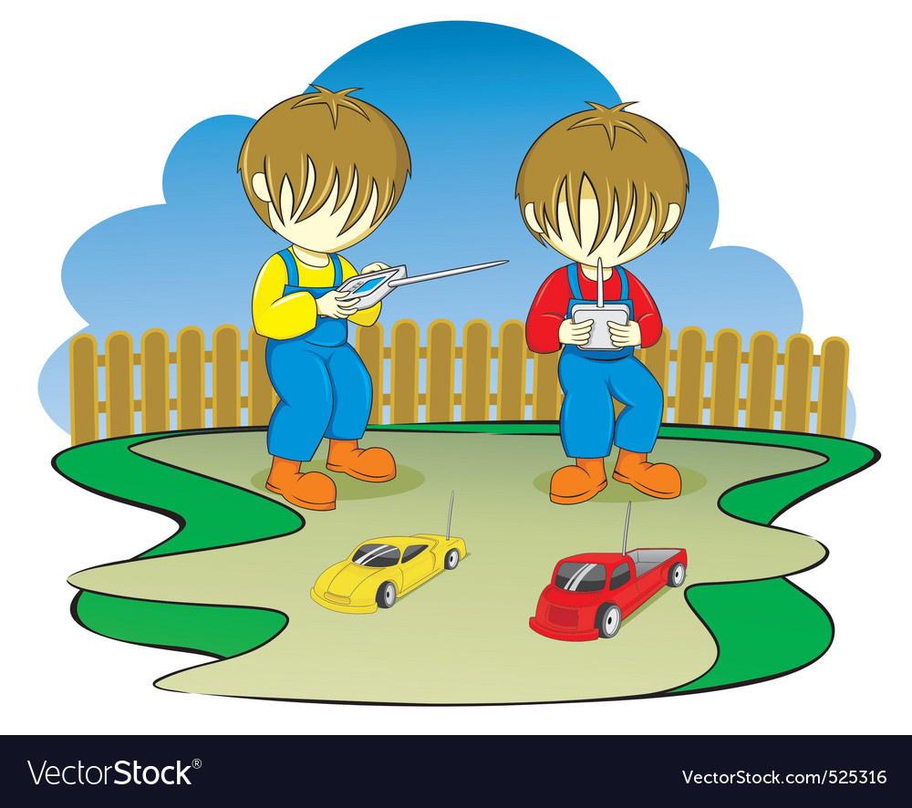 Playingrccar Royalty Free Vector Image - VectorStock