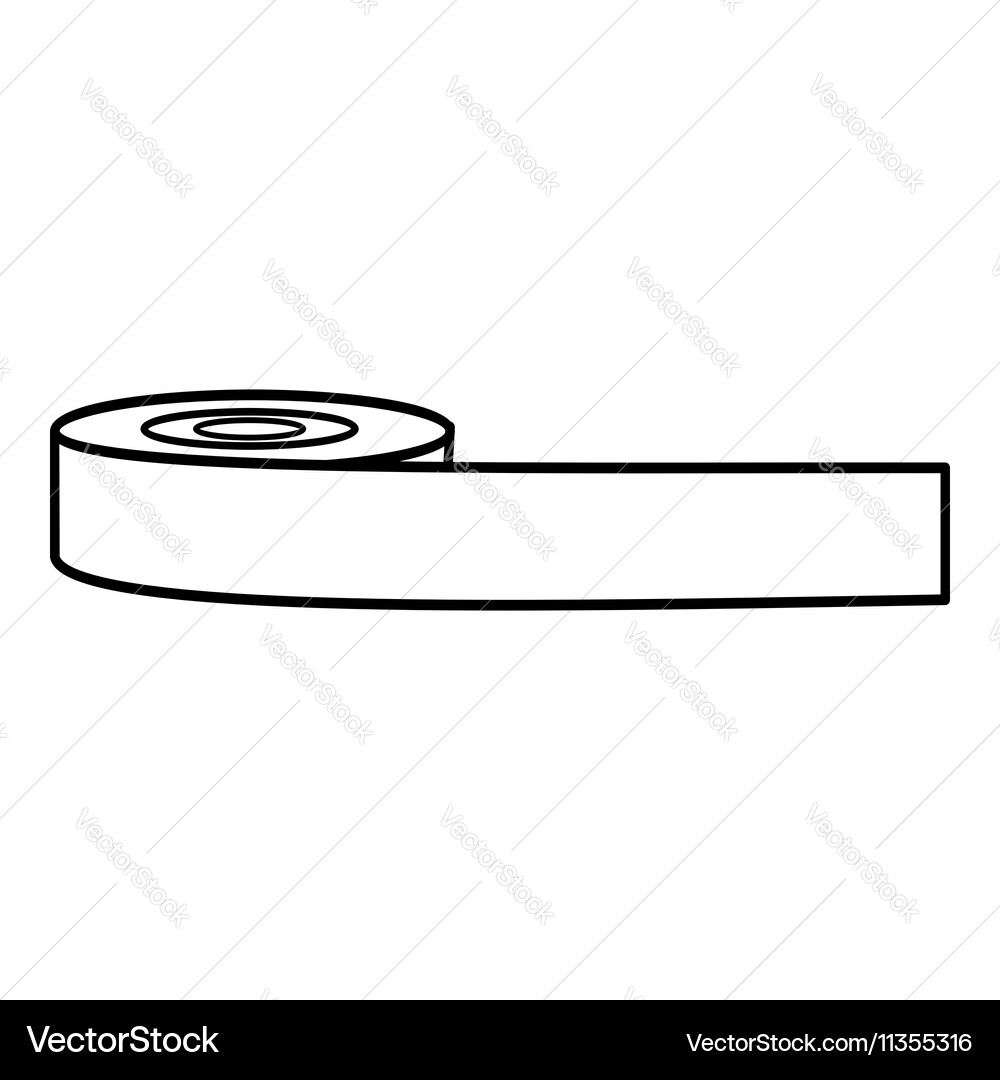 Roll of material icon outline style Royalty Free Vector