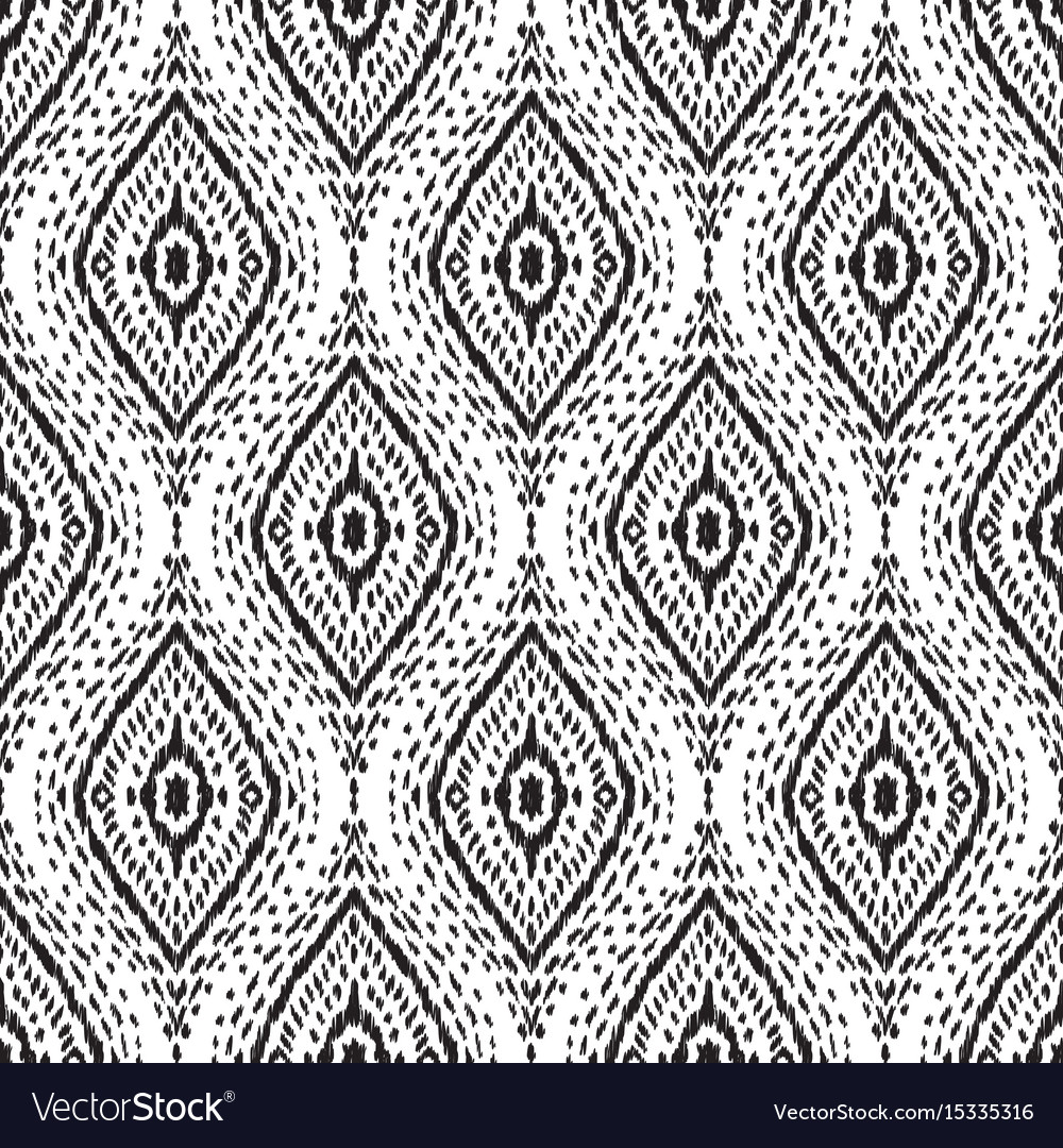 Seamless ikat pattern Royalty Free Vector Image