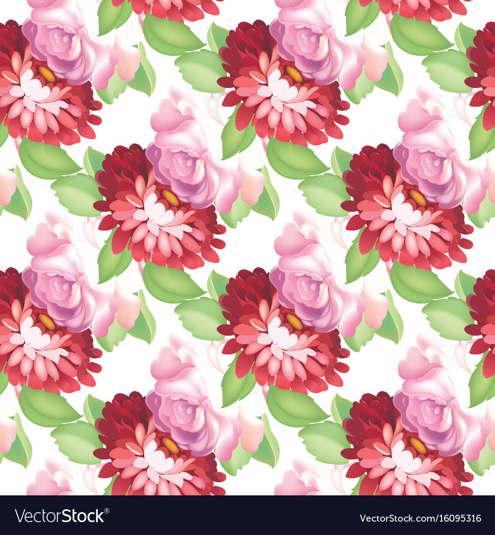 Seamless rose pattern Royalty Free Vector Image