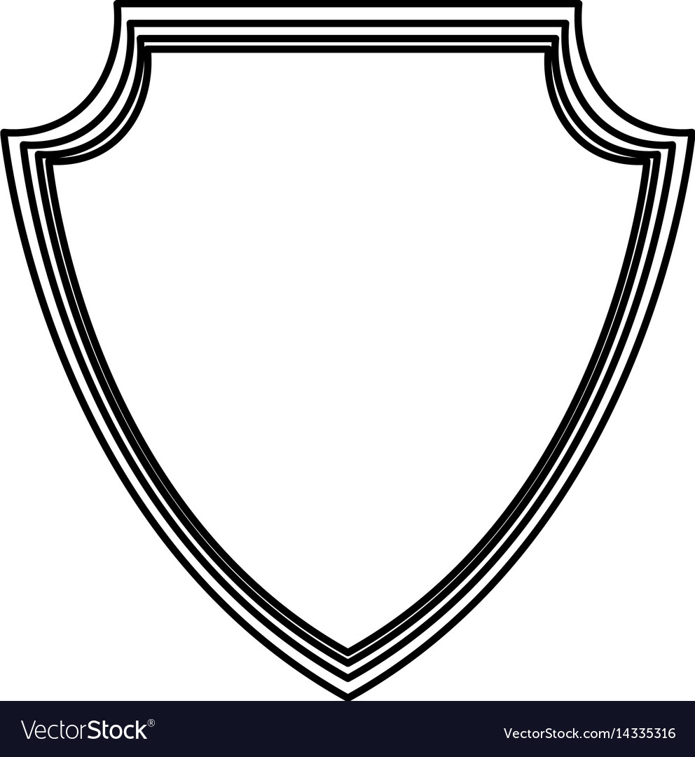 Security shield draw Royalty Free Vector Image