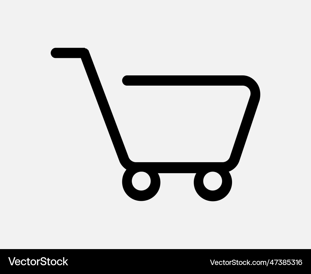 Shopping cart line icon Royalty Free Vector Image