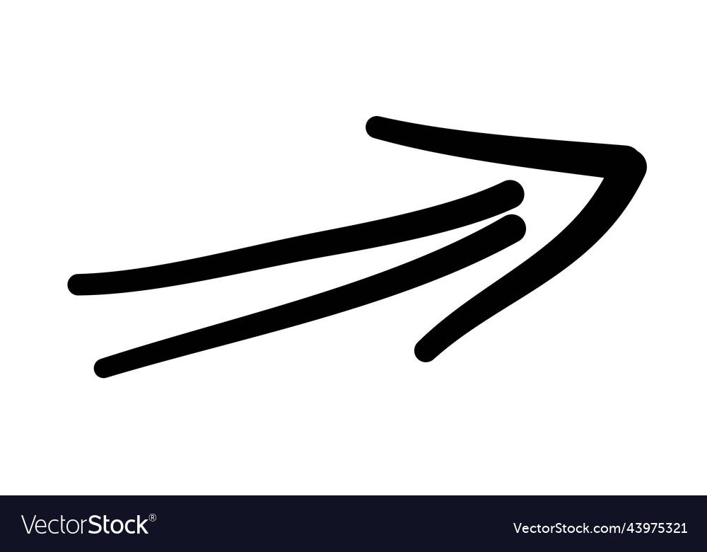 Abstract hand drawn arrow Royalty Free Vector Image