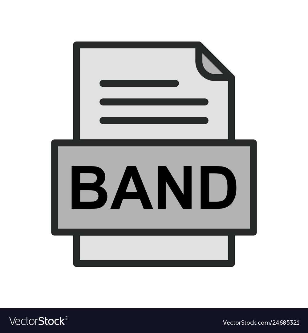 Band file document icon Royalty Free Vector Image