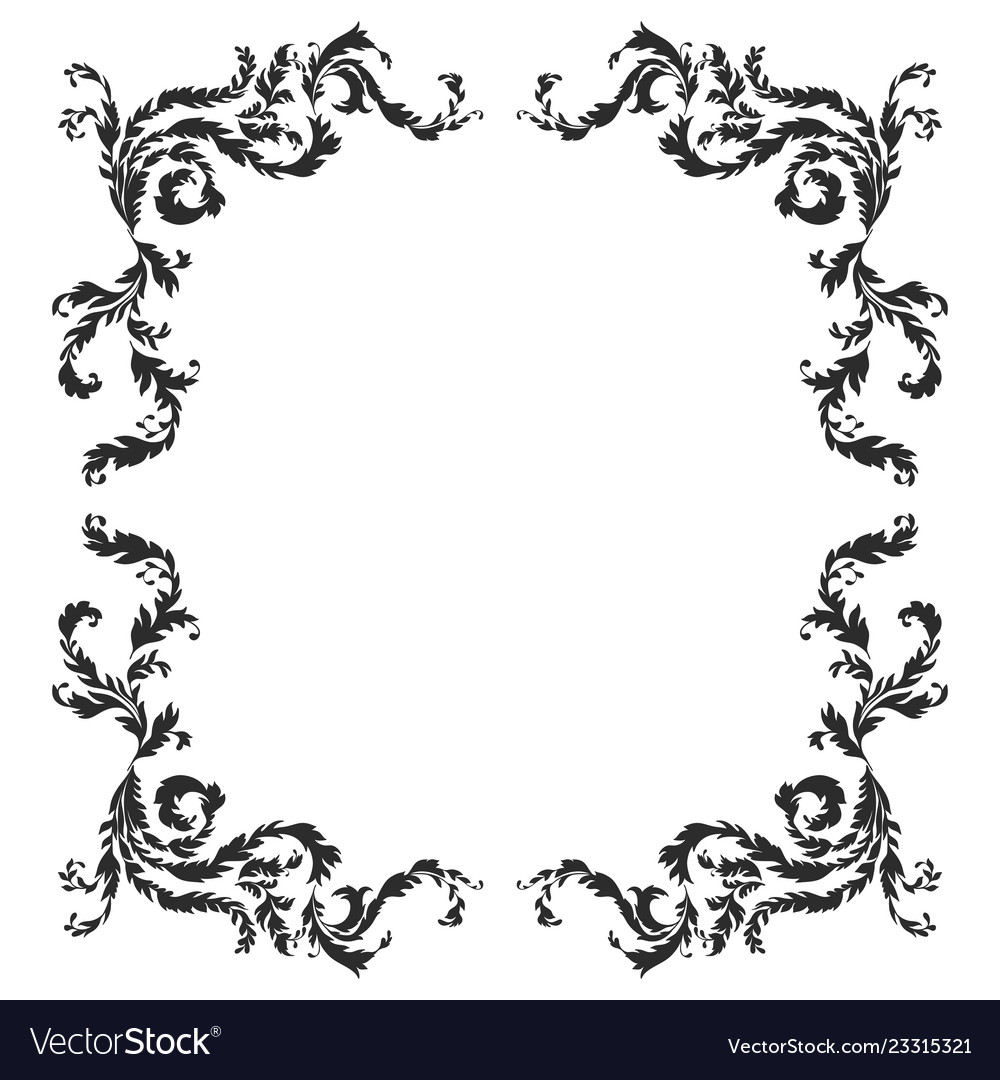 Baroque pattern elements Royalty Free Vector Image
