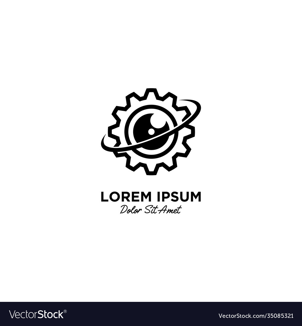 Camera techno logo icon Royalty Free Vector Image