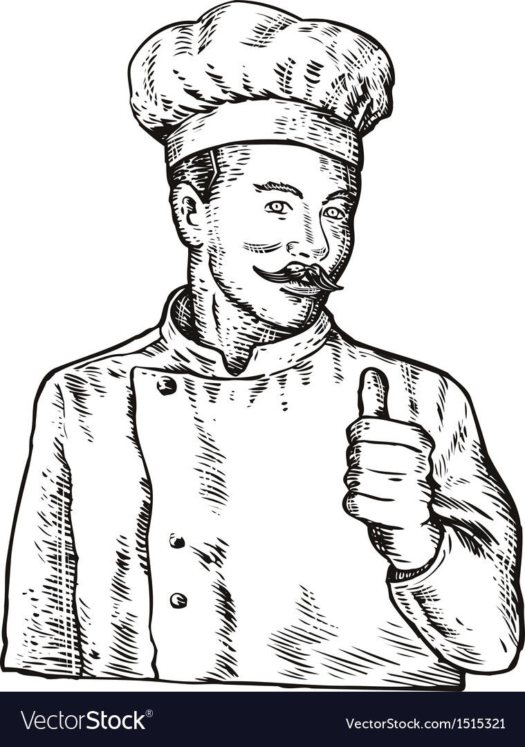 Chef cook baker Royalty Free Vector Image - VectorStock