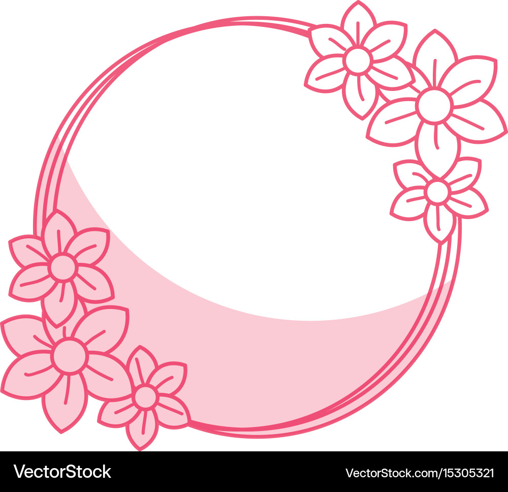 Floral wreath decorative icon Royalty Free Vector Image