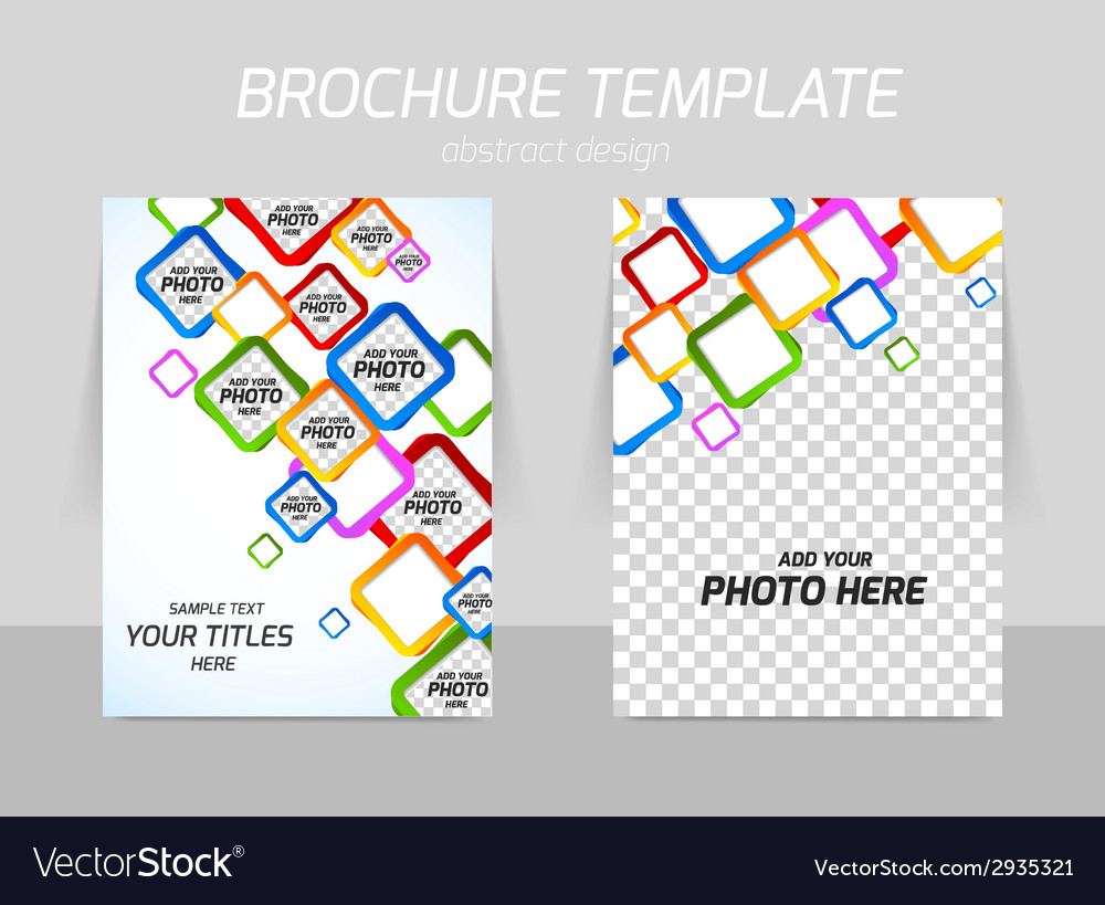 Flyer back and front template design Royalty Free Vector