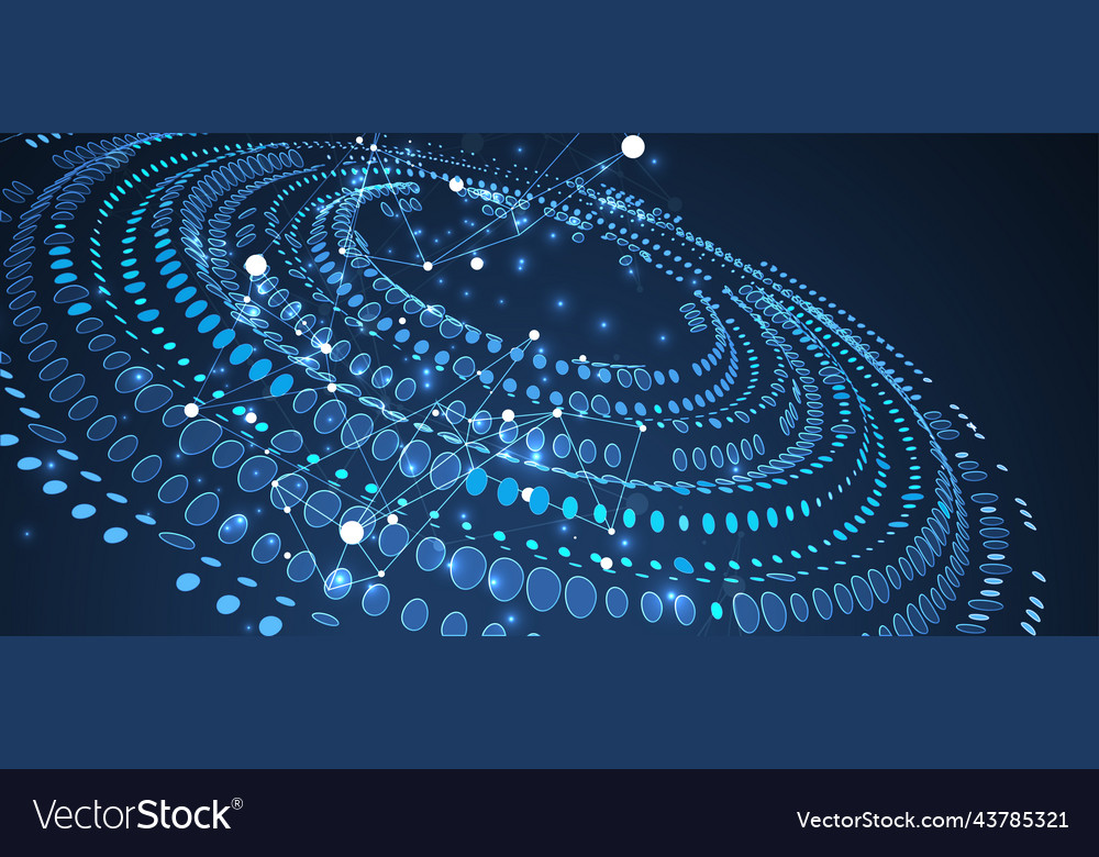 Halftone theme science abstract background Vector Image