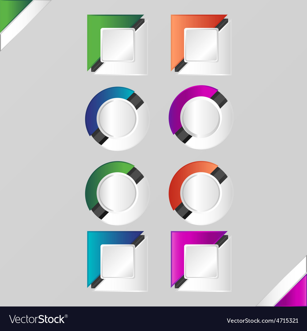 Infographic buttons Royalty Free Vector Image - VectorStock