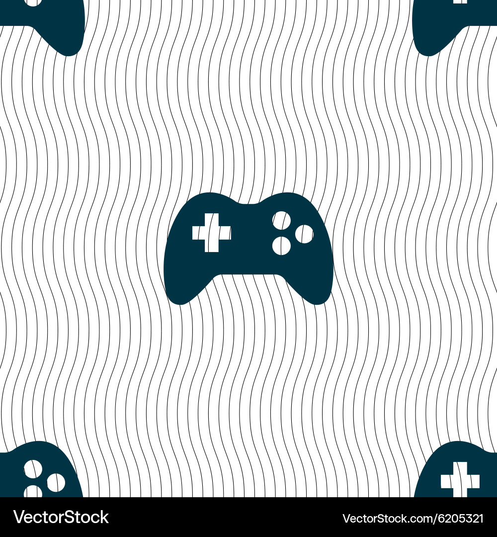 Joystick sign icon video game symbol seamless Vector Image