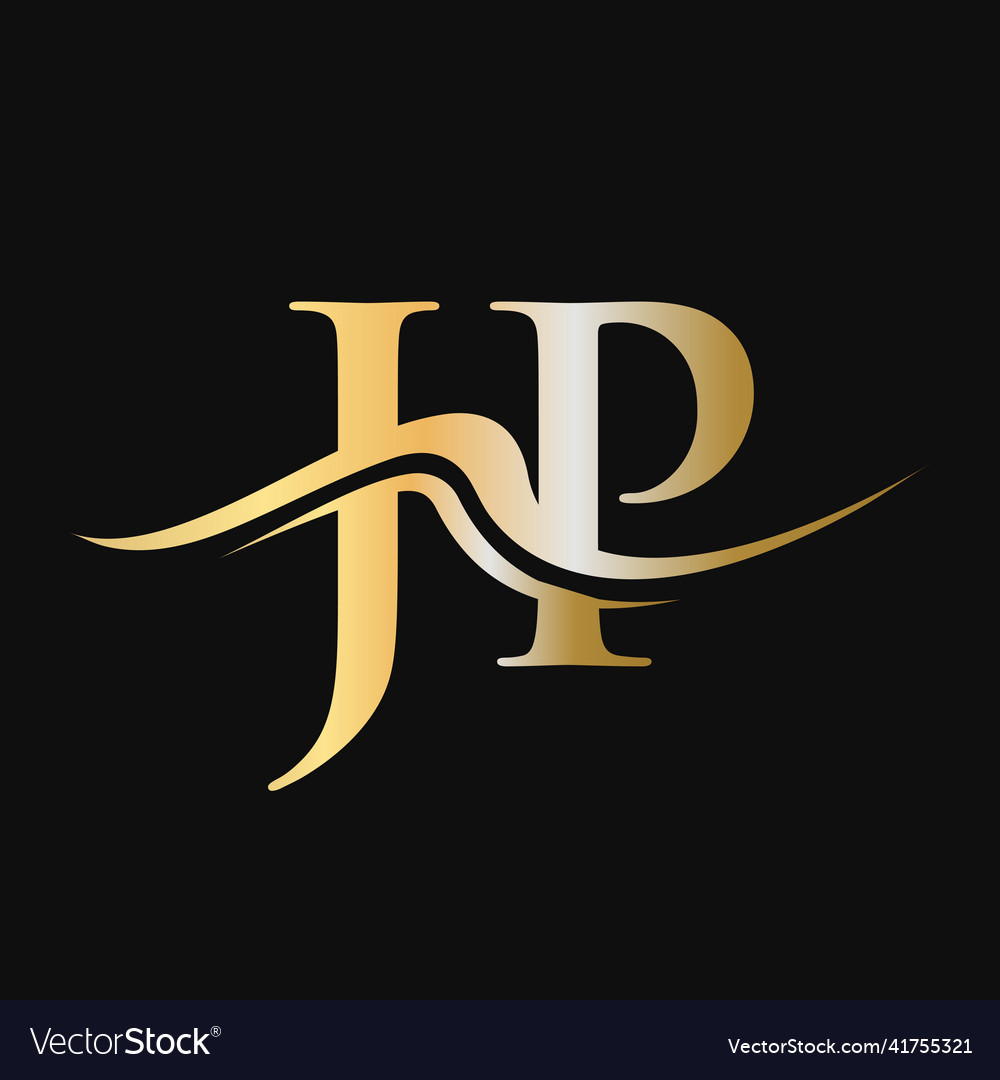 Letter jp logo design initial jp logotype Vector Image