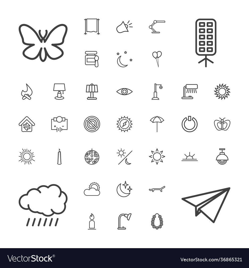 Light icons Royalty Free Vector Image - VectorStock