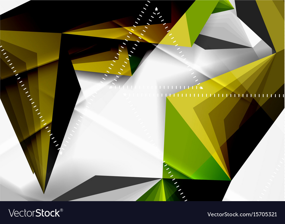 Low poly style 3d triangle line Royalty Free Vector Image