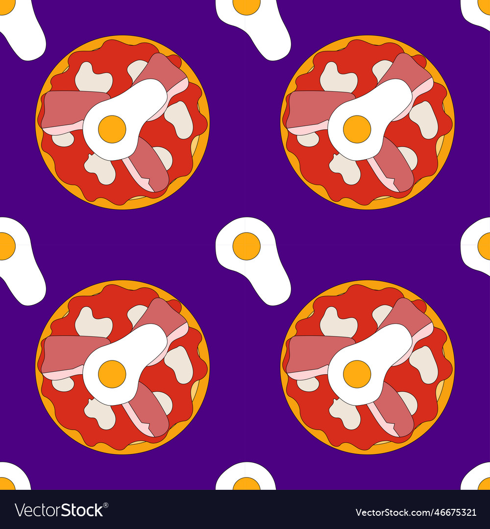 Pizza pattern Royalty Free Vector Image - VectorStock